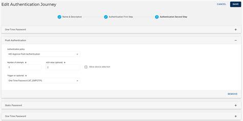 Editing An Authentication Journey
