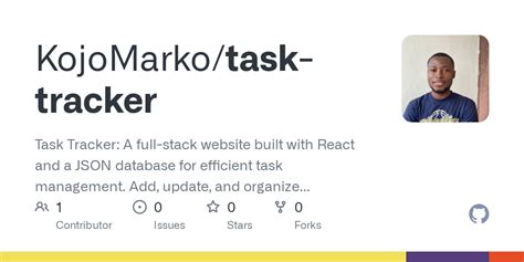 Github Kojomarko Task Tracker Task Tracker A Full Stack Website Built With React And A Json
