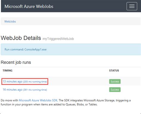 Run Background Tasks With Webjobs Azure App Service Microsoft Learn