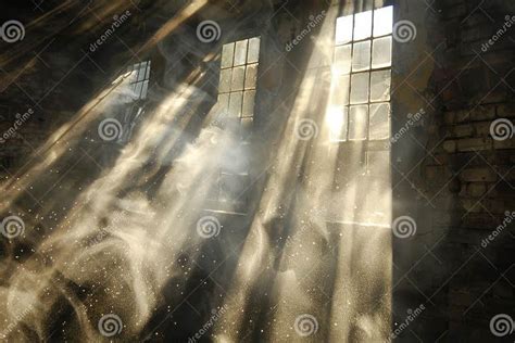 Rays Of Light Filtering Through Window In Aged Architecture