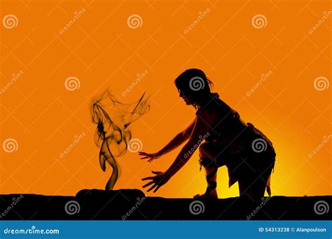 Silhouette Man Kneel Touch Womans Hand Royalty Free Stock Image
