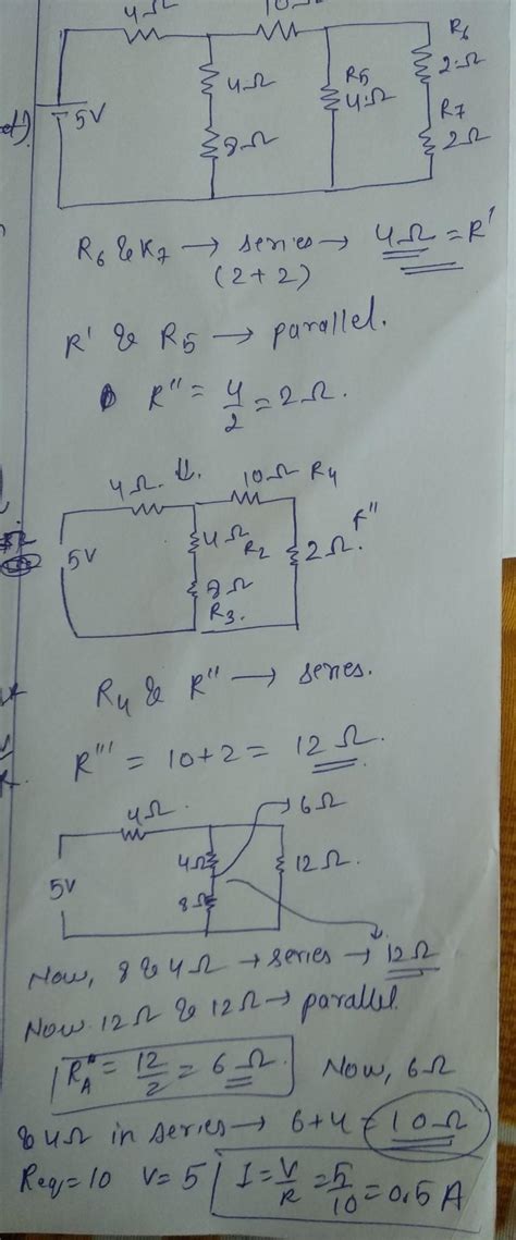 Calculate The Current In The Circuit Brainly In