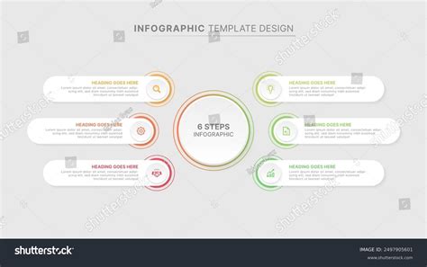 Modern Circle Infographic Design Template Six Stock Vector Royalty