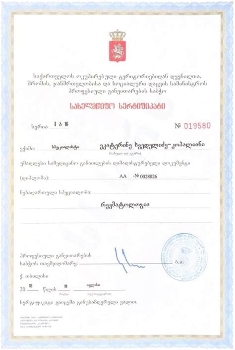 ხვედელიძე ეკატერინე ზრუნვა