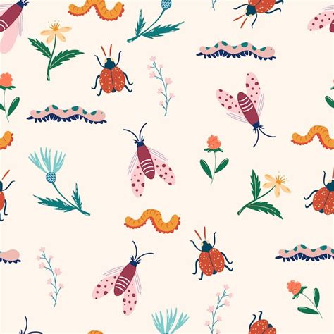 Premium Vector Insect Pattern