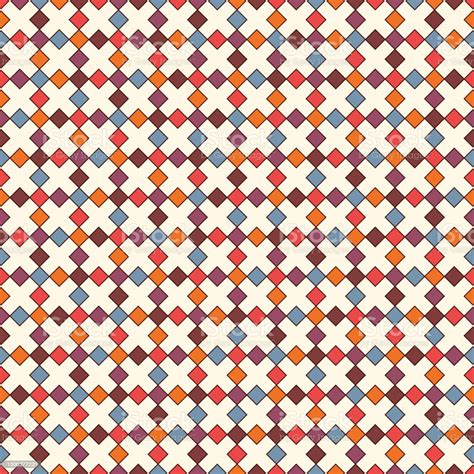 크로스 모티프가 있는 매끄러운 패턴 반복 밝은 마름모꼴 배경 현대 모자이크 스테인드 글라스 벽지 스테인드글라스에 대한 스톡 벡터