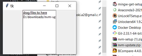 Python Drag And Drop Explorer Files To Tkinter Entry Widget Stack Overflow