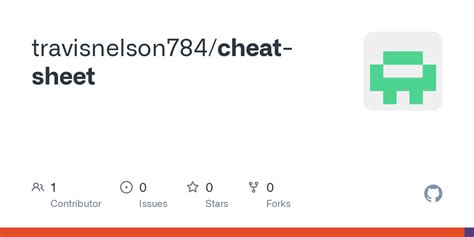 GitHub Travisnelson Cheat Sheet