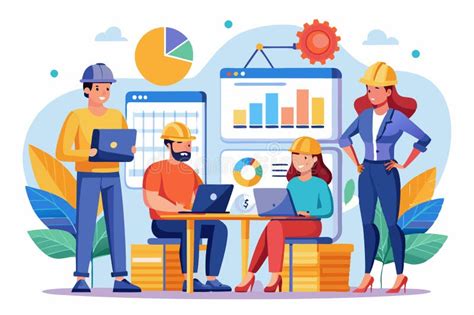 A Group Of Workers Collaborates On Data Analysis With Laptops And