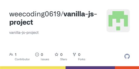 Github Weecoding0619vanilla Js Project Vanilla Js Project