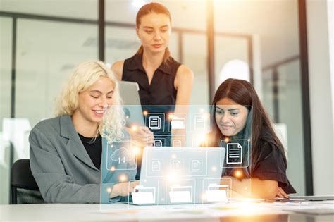 Premium Photo Business Team Review Procedures Through Documents