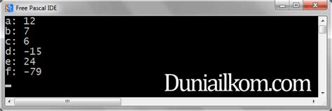 Jenis Jenis Operator Aritmatika Dalam Pascal Duniailkom