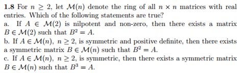 Matrices Question On Symmetric And Nilpotent Matrix Mathematics Stack Exchange
