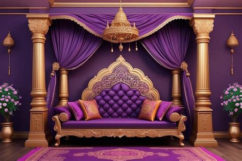 Generate Empty Background Indian Wedding Room Theme Premium Ai Generated Image