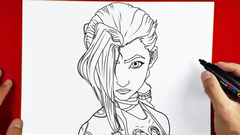 How To Draw Jinx From Arcane League Of Legends Youtube