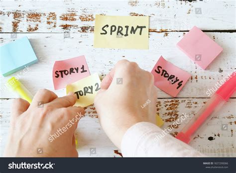 Software Scrum Agile Board Paper Task Stock Photo Shutterstock