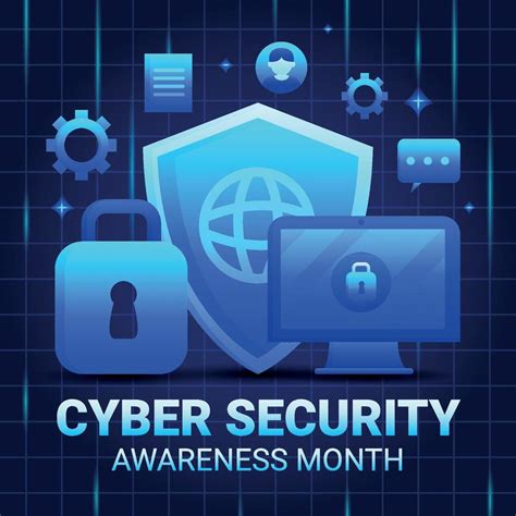 Cyber Security Awareness Month 10790704 Vector Art At Vecteezy