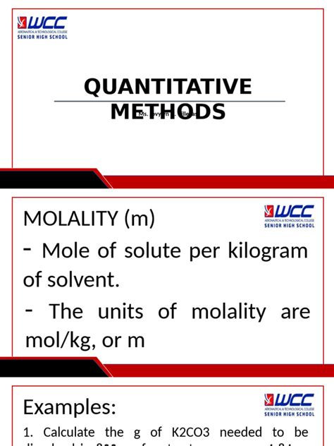 Molality Molarity Etc Pdf