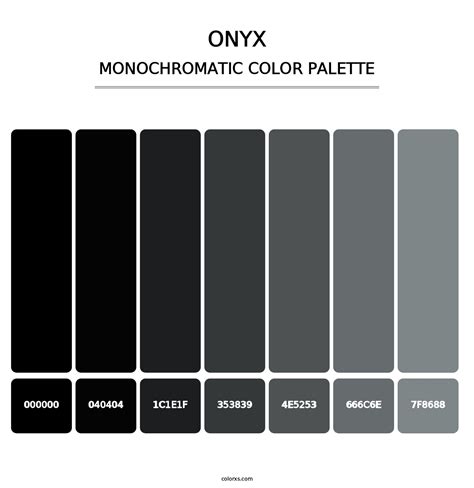 Onyx Color Palettes