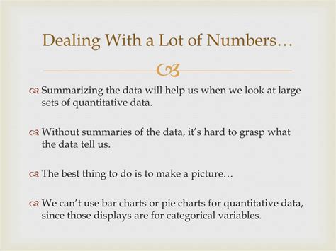 Ppt Chapter 4 Displaying And Summarizing Quantitative Data Powerpoint Presentation Id2026080