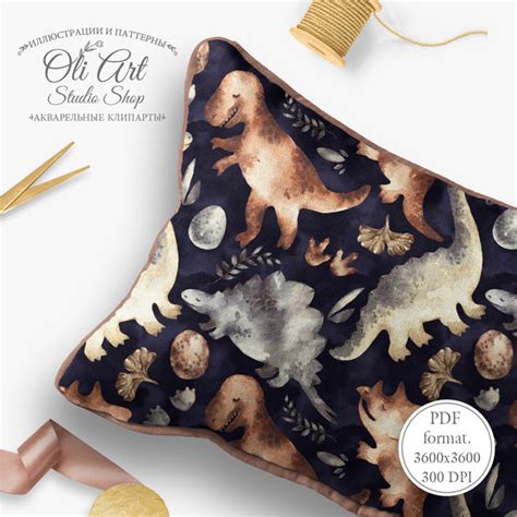 Dinosaurs Fossils Seamless Pattern For Graphic Design Dig Inspire Uplift