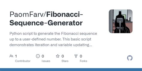 Github Paomfarvfibonacci Sequence Generator Python Script To