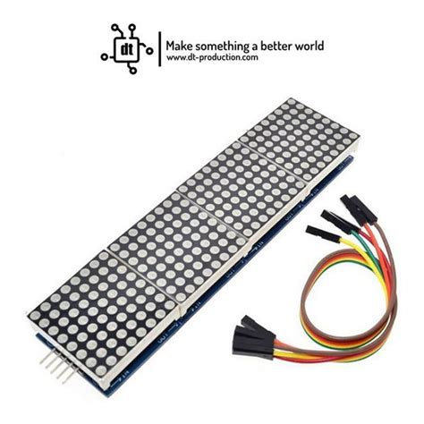 Jual LED Matrix Running Text MAX7219 32x8 4 In 1 Warna Merah Shopee