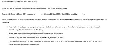 Solved 1 Calculating Inflation Using A Simple Price Index