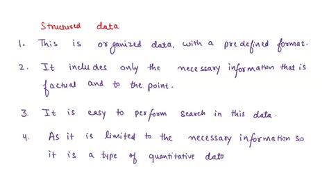 SOLVED Explain The Difference Between Structured And Unstructured Data