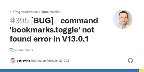 BUG Command Bookmarks Toggle Not Found Error In V Issue Alefragnani Vscode