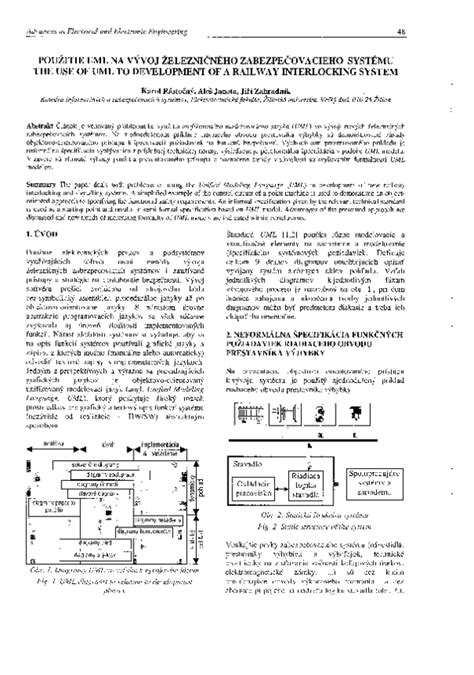 Pdf The Use Of Uml To Development Of A Railway Interlocking System