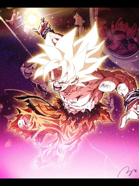 Son Goku Bardock And Gine Dragon Ball And 2 More Drawn By Ruto830