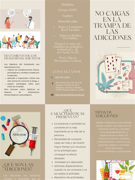 Triptico De Adicciones Descargar Gratis Pdf Drogas La Dependencia