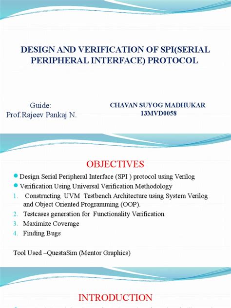 On Verification Using Uvm Spi Protocol Pdf Computer Networking Electronic Engineering