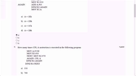 Microprocessor And Microcontroller Assignment 8 Quiz Youtube