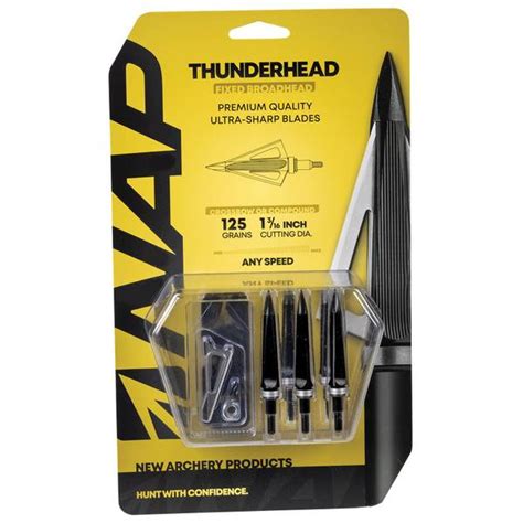 Nap 5 Pack Thunderhead 125gr Fixed Broadheads Nap 60 114 Blains