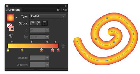 Gradient On A Path In Illustrator