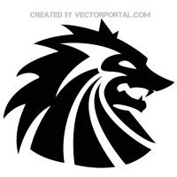 Tribal Wolf Vector Graphics