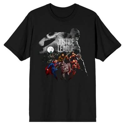Justice League Movie Character Super Powers Mens Black T Shirt Target