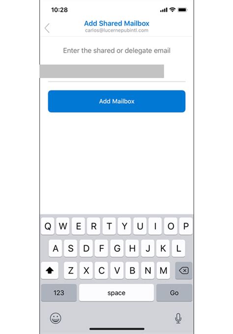 add a shared mailbox to outlook mobile