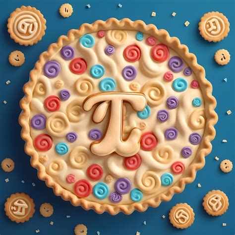 Premium Photo Attractive Pi Day Illustration Of A Cream Pie 2d Flat One Object High Quality