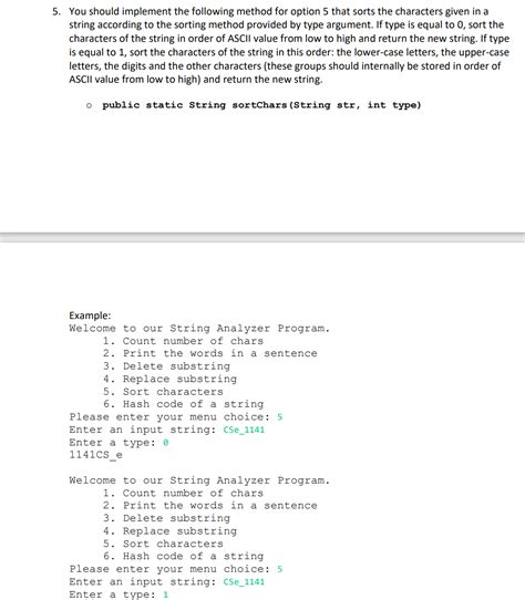 solved 5 you should implement the following method for option 5 that
