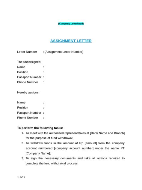 Assignment Letter S Tugas Pdf