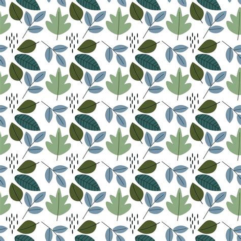 Premium Vector Leafs Flat Illustration Repeating Pattern Premium Vector Leafs Flat Illustration Repeating Pattern