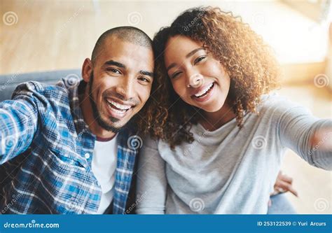 Pov Of A Smiling Couple Taking Selfie Photo Together For Memories Of A