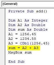 VBA CDBL Function How To Use CDBL Function In Excel VBA