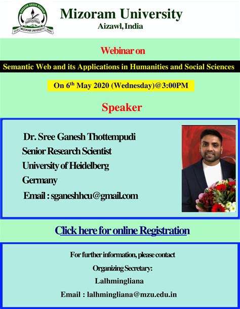 Webinar On “semantic Web And Its Applications In Humanities And Social Sciences” On 6th May 2020