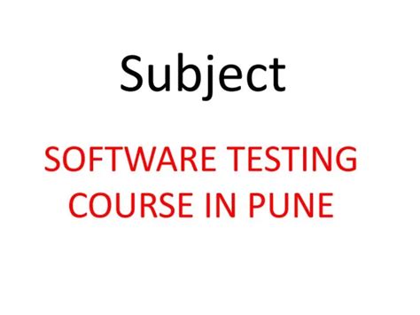 PPT Learn About Software Testing As Well As Related Software Testing Course PowerPoint