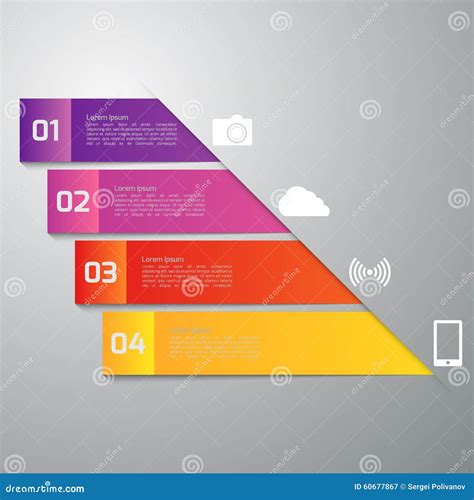 Vector Illustration Infographics Four Rectangles Modern Template Stock Vector Illustration