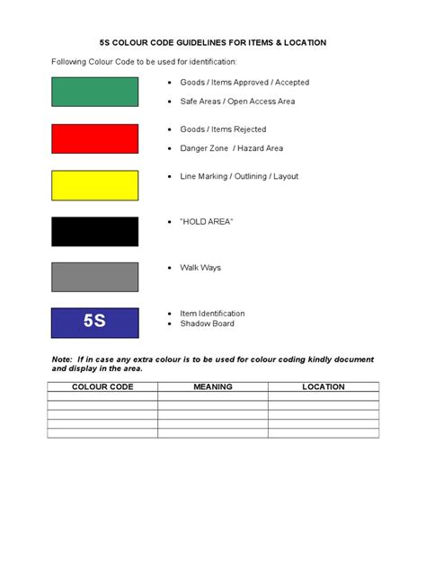 5s Colour Code Guidelines Pdf